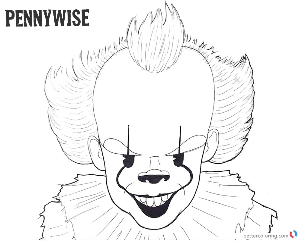 Printable Pennywise Coloring Pages Printable Words Worksheets