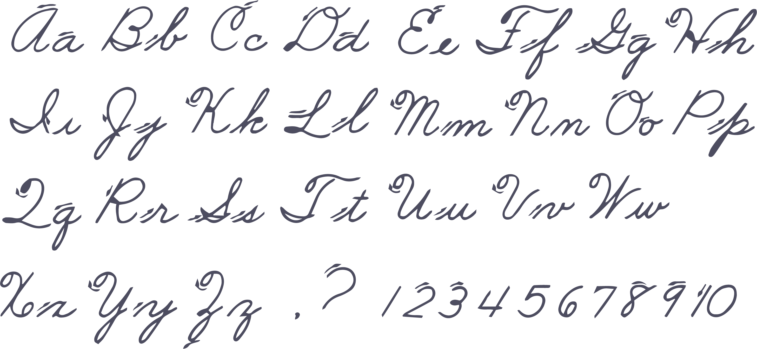 Cursive Printable Letters