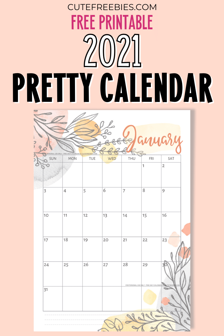 2021 Calendar Printable Freeprintable 2021 Calendars Free Cute 13