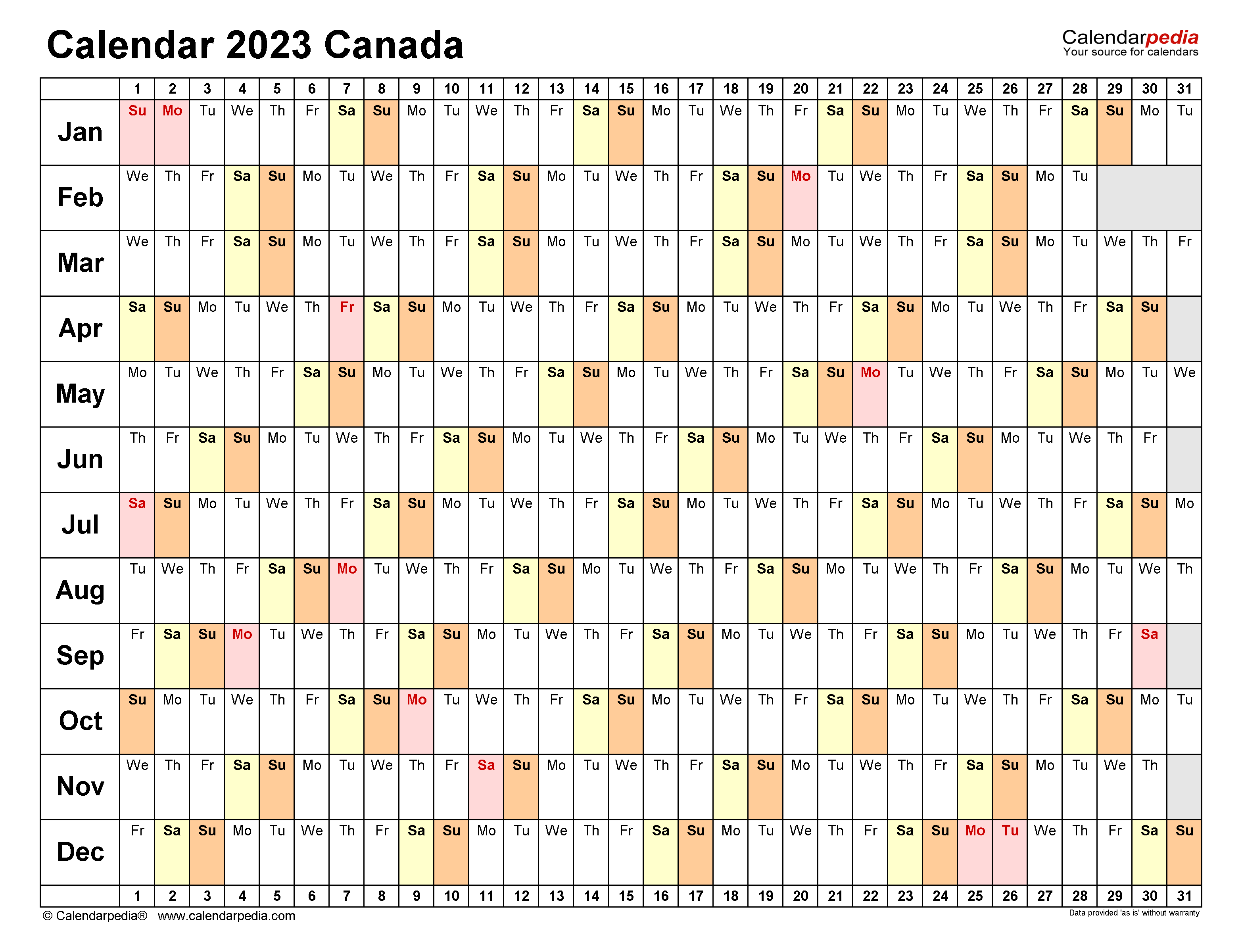 Canadian Calendar 2023 Printable Free Get Latest News 2023 Update