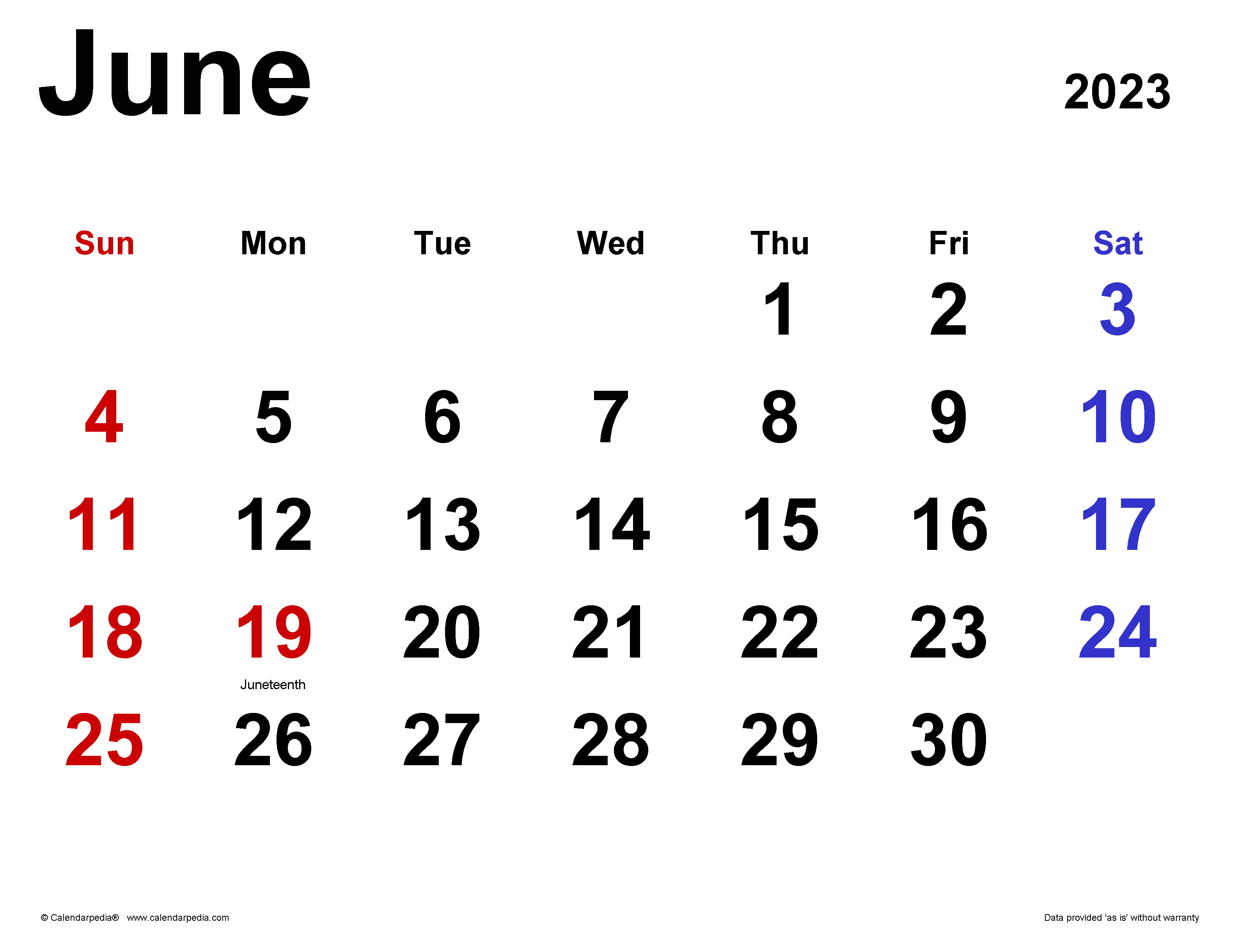 June 2023 Calendar Template 2023 Template Printable