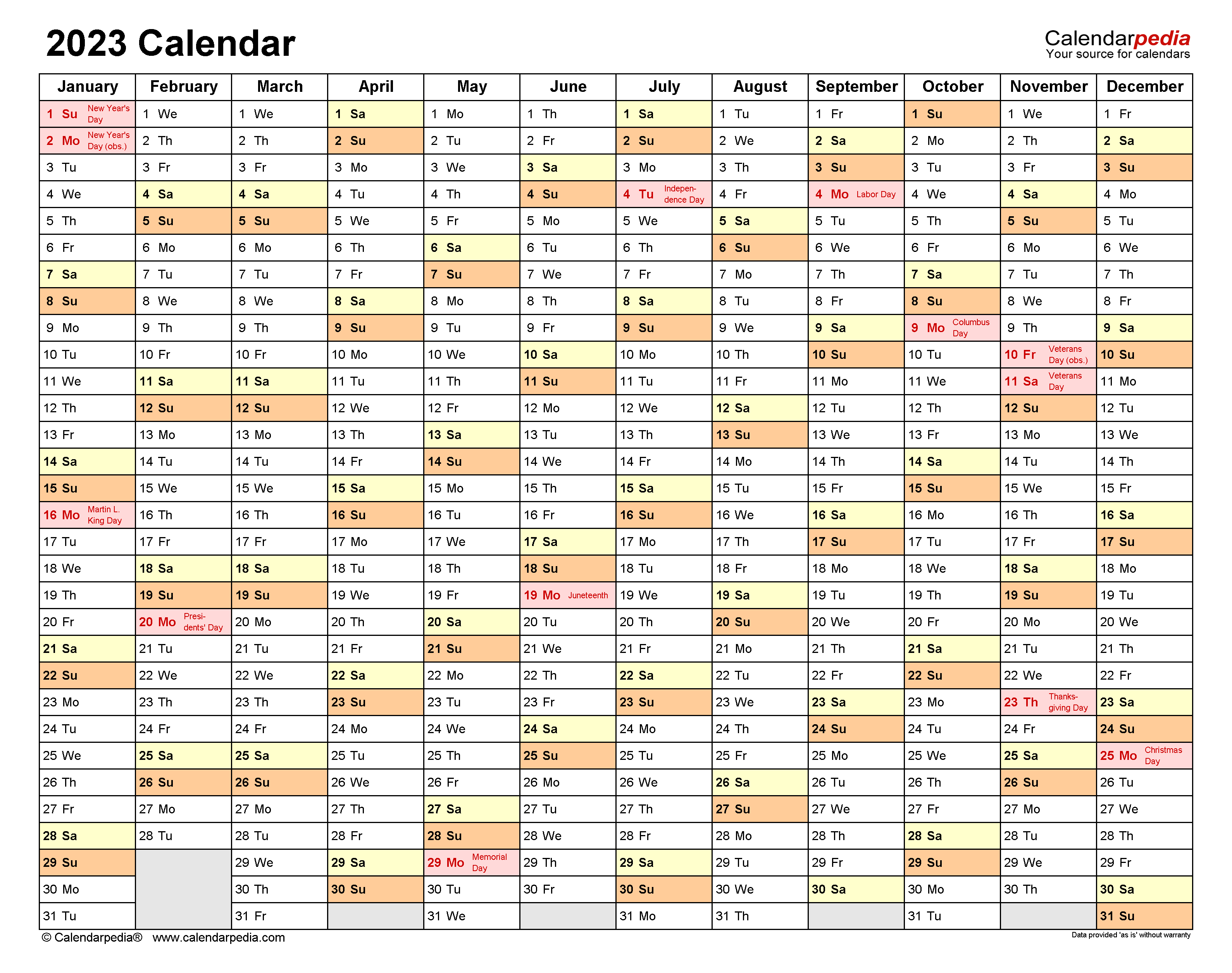 Best 2023 Calendar In Excel Photos Calendar With Holidays Printable 2023