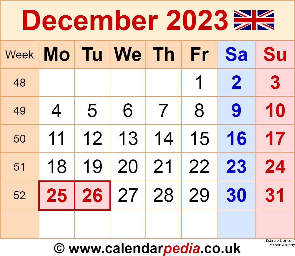 2023 Dec Calendar Printable Word Searches