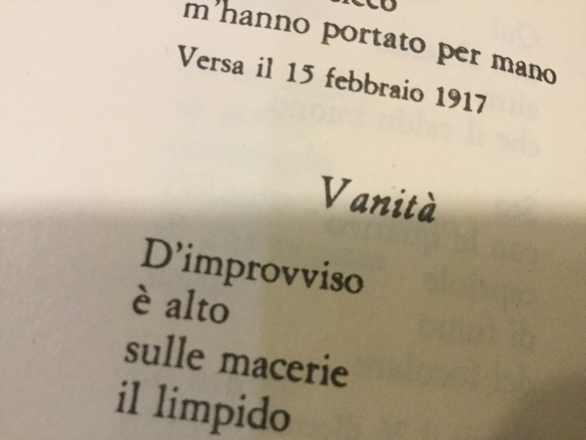 La Poesia Del Giorno “vanità” Giuseppe Ungaretti Carteggi