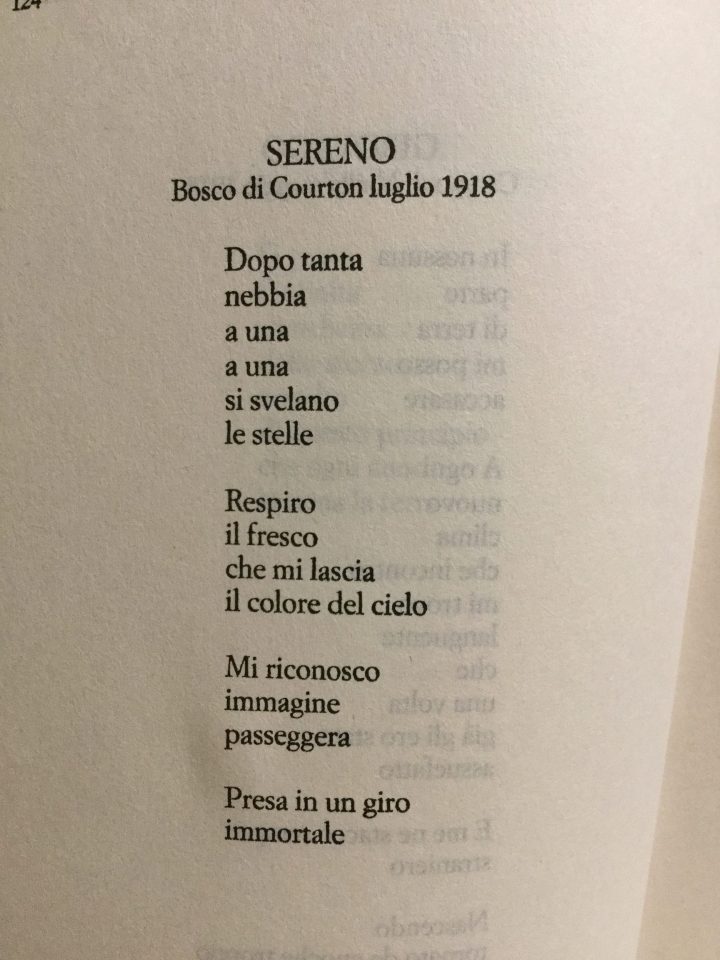 La Poesia Del Giorno “sereno” Giuseppe Ungaretti Carteggi