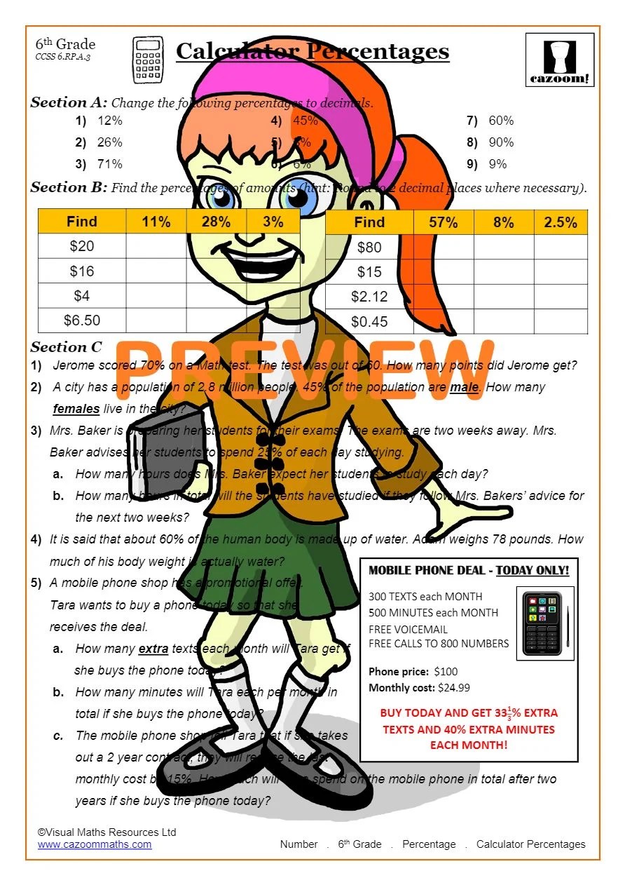 Percent Part Whole Worksheet