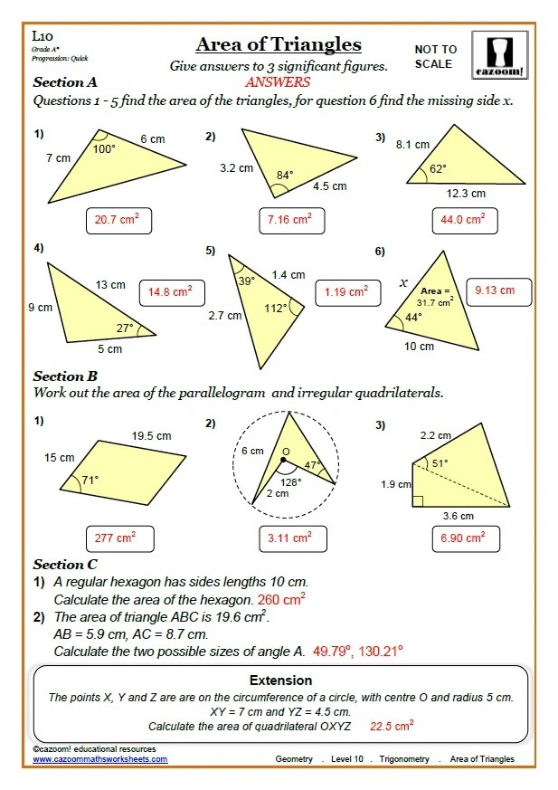 10 Trigonometry Worksheets With Answers Worksheets Decoomo