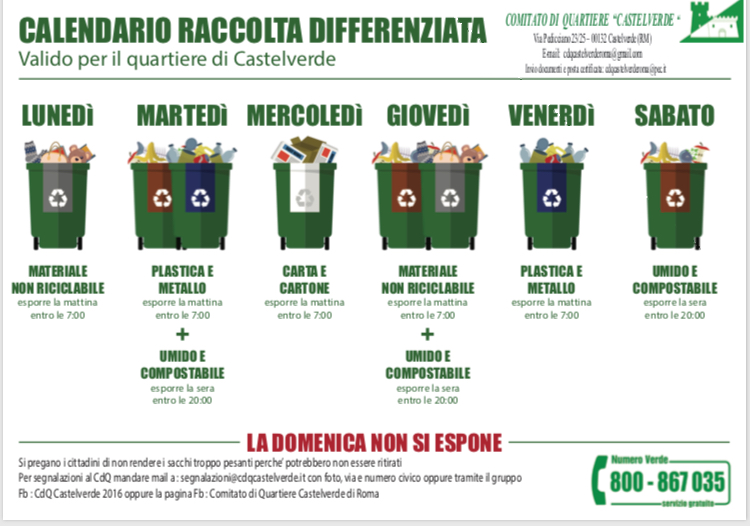 Nuovo Calendario Raccolta Differenziata Castelverde Comitato Di