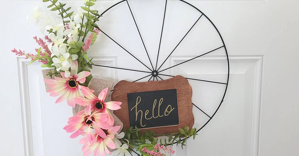 2030 Bicycle Wheel Wreath Form Dollar Tree