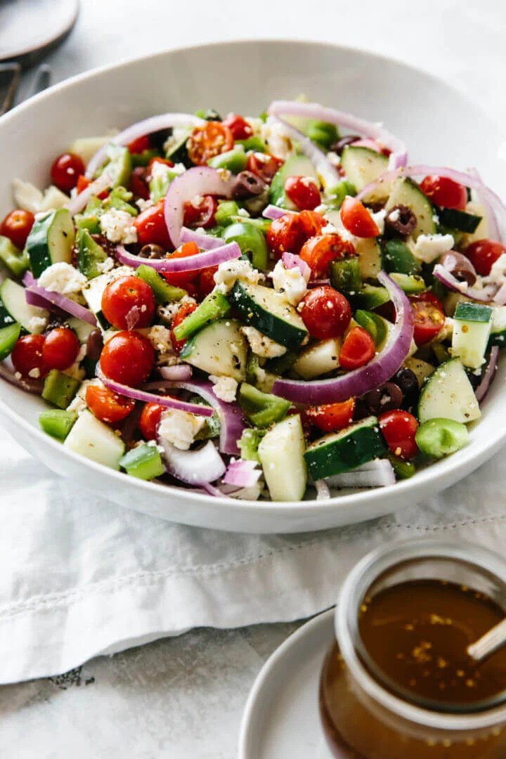 Best Greek Salad Recipe Downshiftology