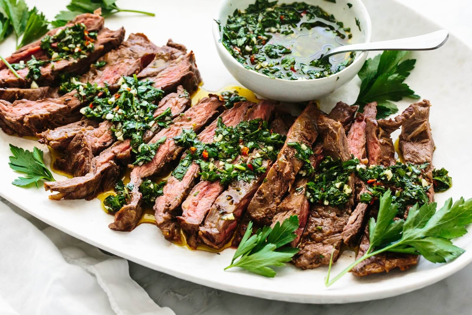 Skirt Steak With Chimichurri Sauce Downshiftology