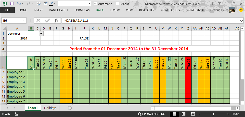 How To Make Automatic Date In Excel Printable Templates Free