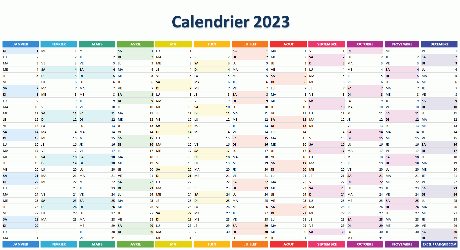 Calendrier 2023 Excel Sans Macro Get Calendrier 2023 Update