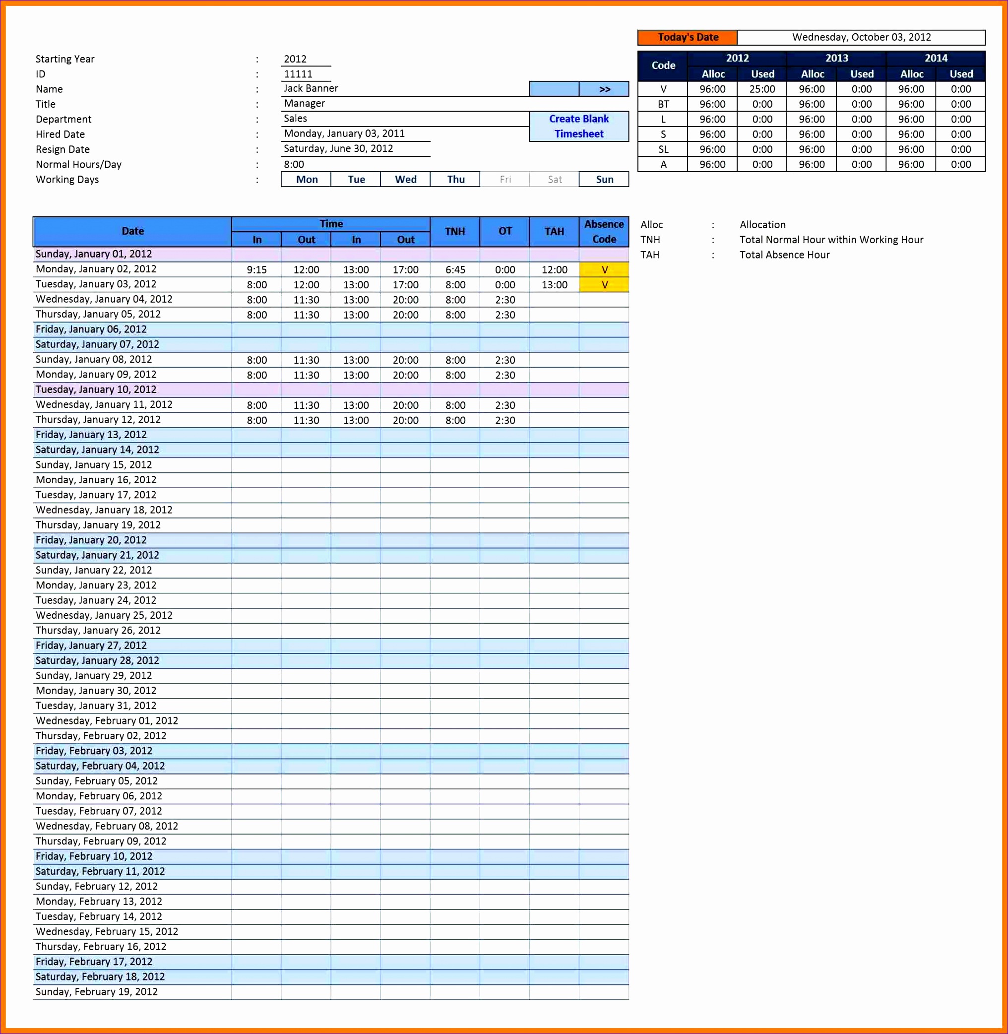 Excel Monthly Timesheet Template With Formulas Web Add Timesheet