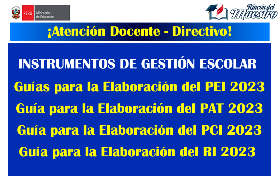 ¡atención Docentes Y Directivos Guías Para La Elaboración De