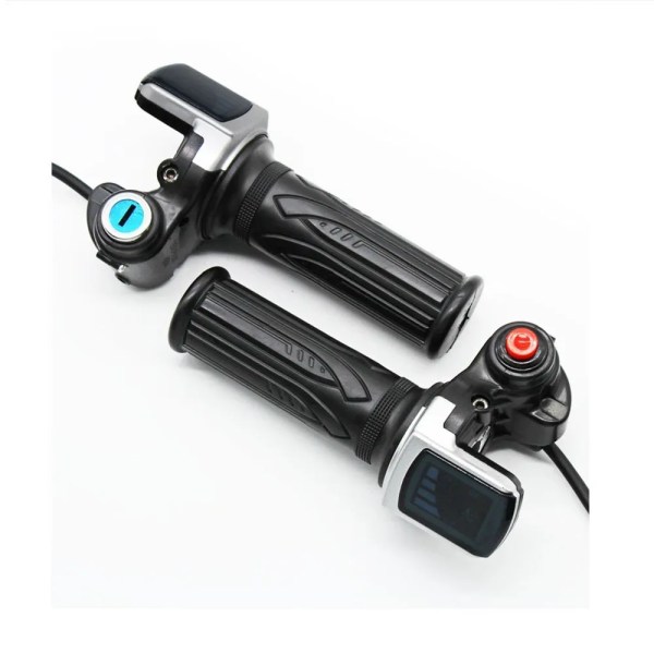 Electric Bike Twist Throttle 36v 48v Lcd Speed Display Handlebar