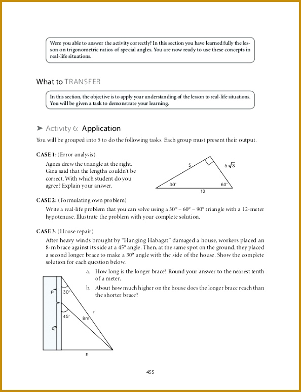 Worksheet Trigonometric Ratios Sohcahtoa