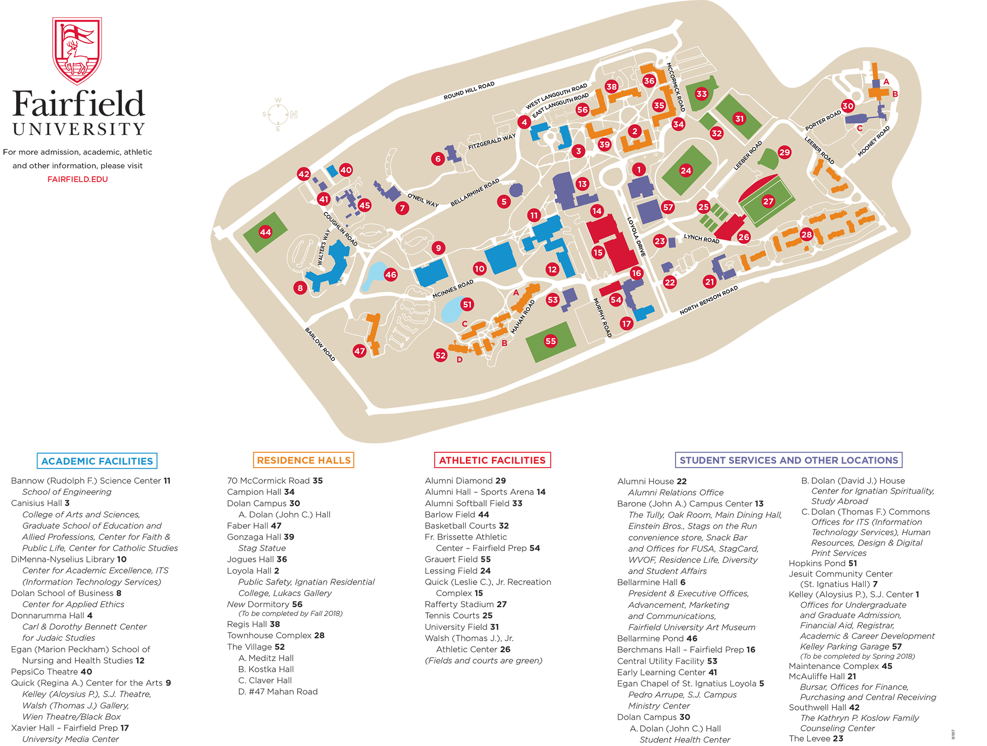 Fairfield University Campus Map Navigating Your Way Around Map Of