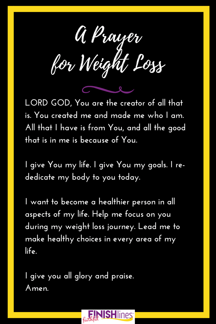 A Prayer For Weight Loss