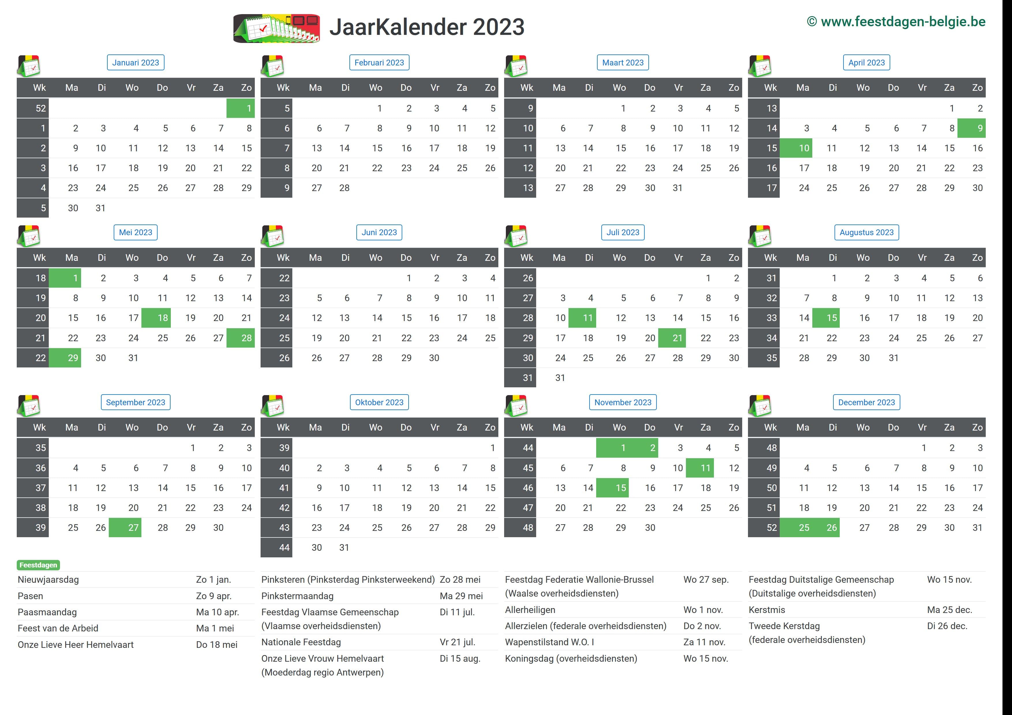 Awasome Kalender 2023 Gratis Afdrukken 2022 Kelompok Belajar