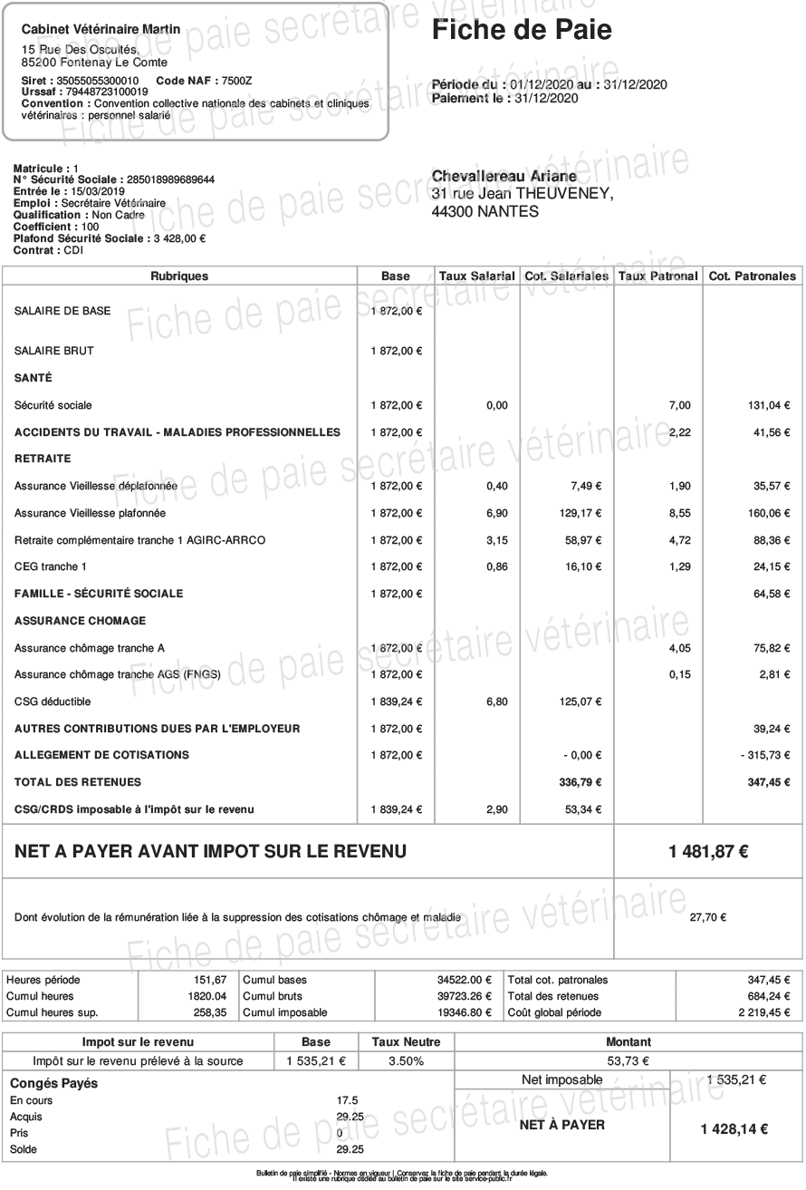 Consulter Fiche De Paie Fonctionnaire Image To U