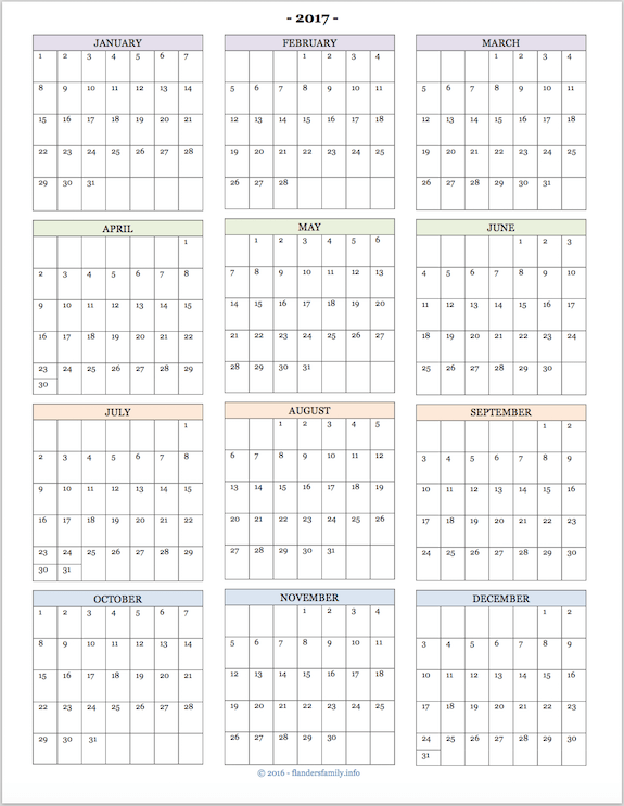 Month At A Glance Blank Calendar Template Hq Printable Documents