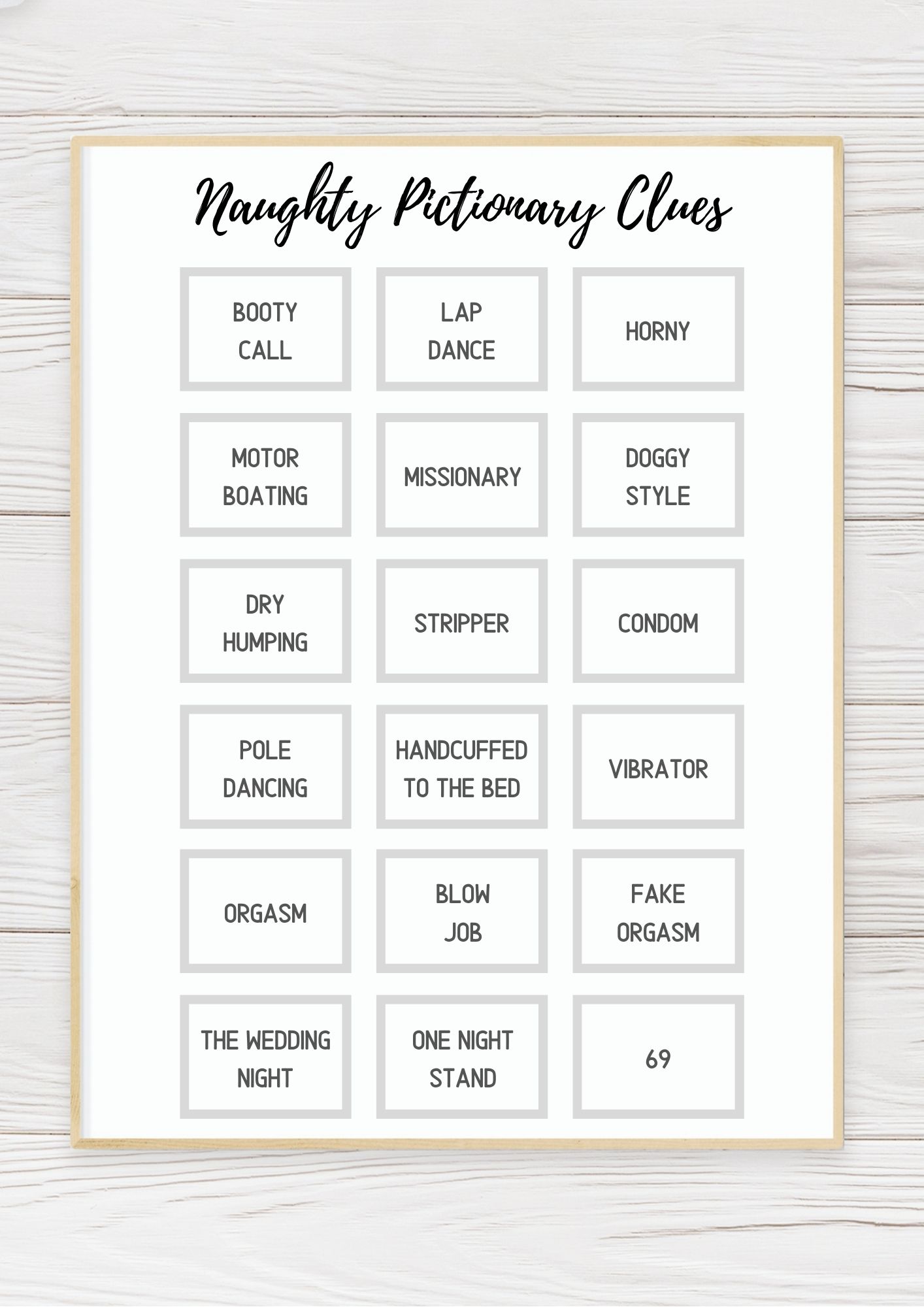 Free Printable Pictionary Words