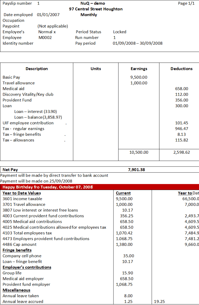 10 Payslip Formats Word And Excel Free Sample Templates