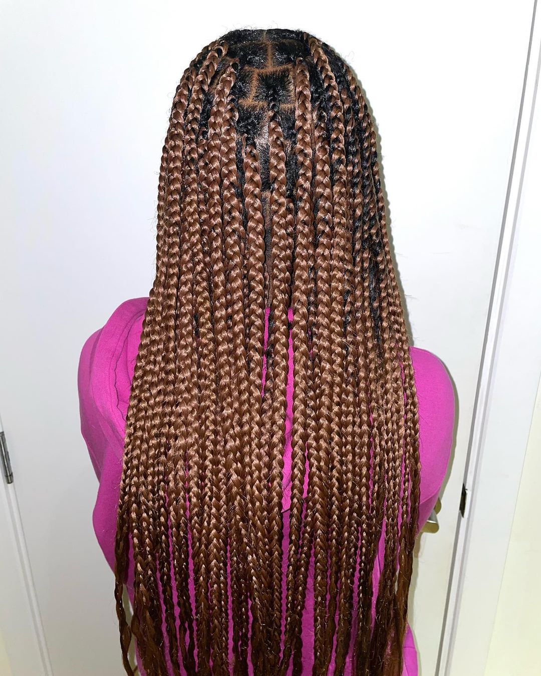 Boho Knotless Braids With Color Add Some Pizzazz To Your Look With