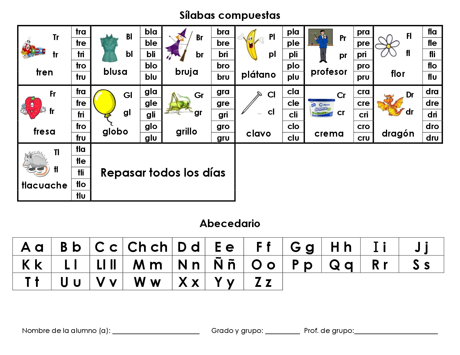 Silabarios En Gran Formato 6 Imagenes Educativas