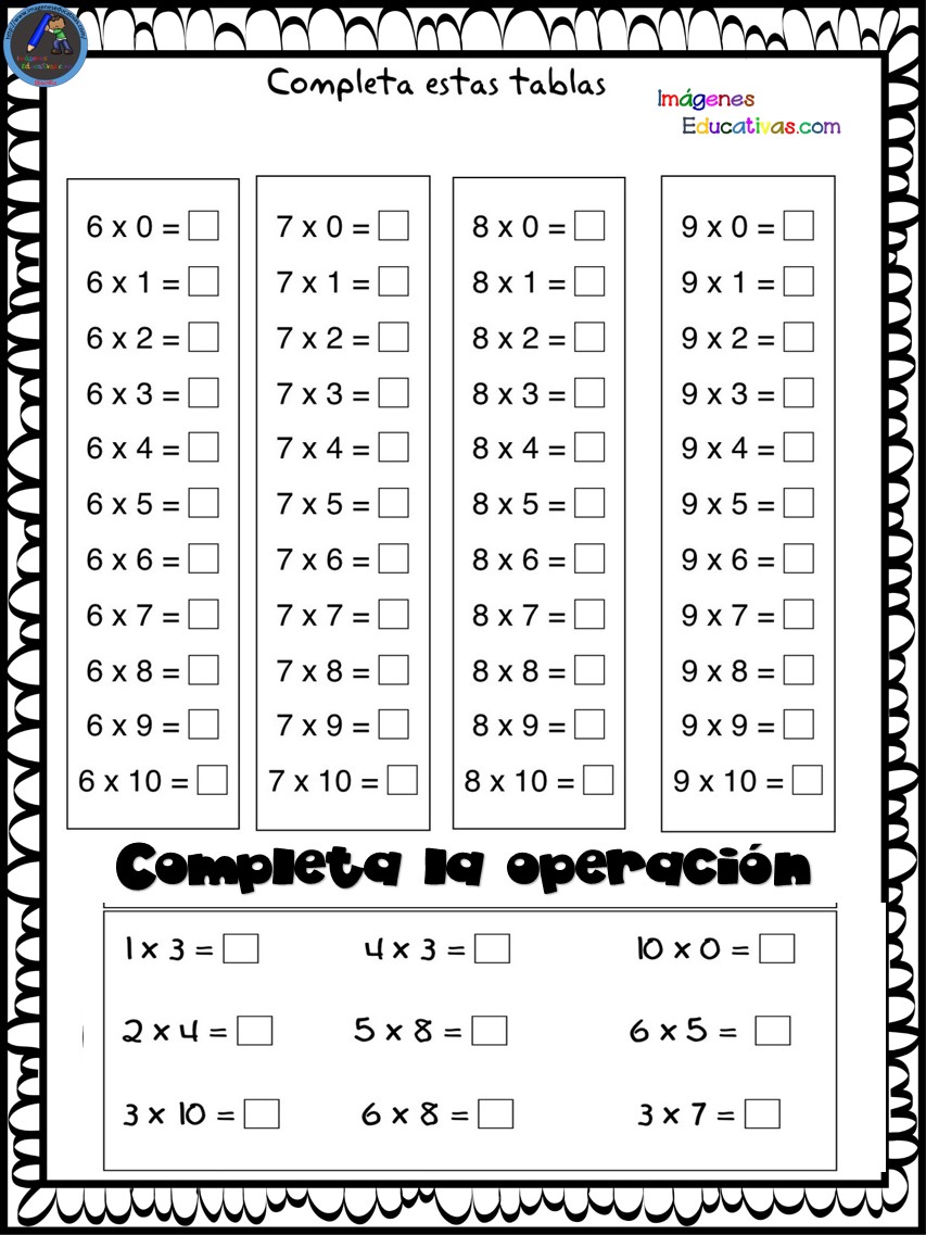 La Tabla Del 3 Para Niños Ejercicios Ejercicios Tablas