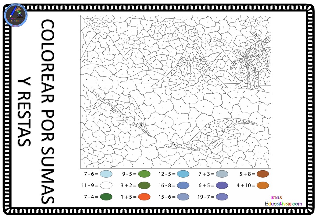 101 Fichas Para Colorear Con Operaciones Matemáticas Imagenes Educativas