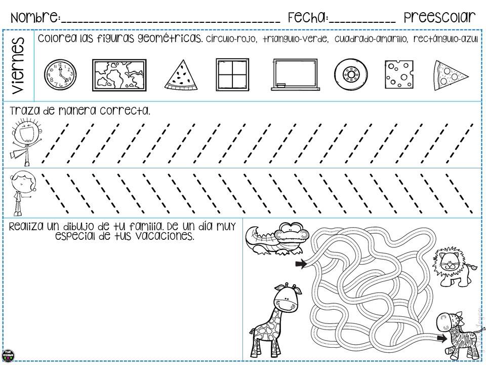 Cuaderno De Repaso Para Preescolar E Infantil Imagenes Educativas