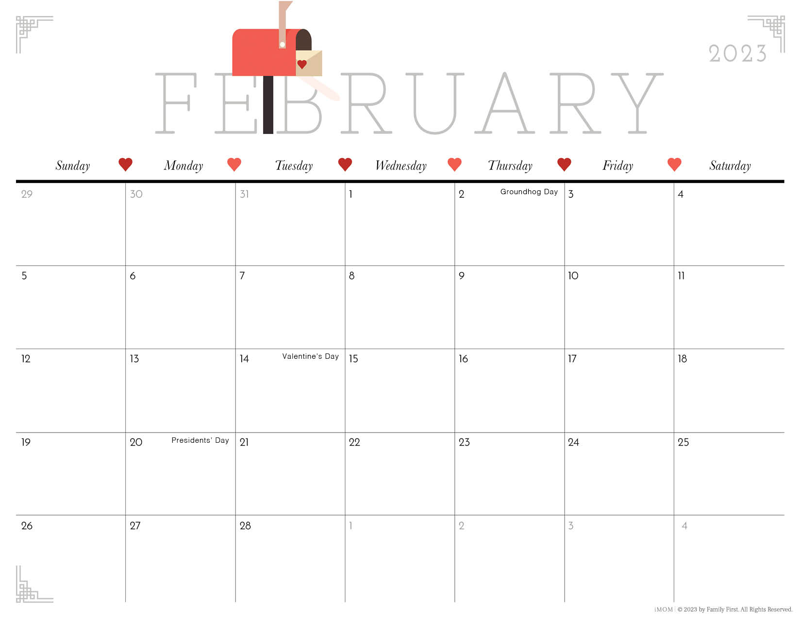 Printable Calendar For Moms