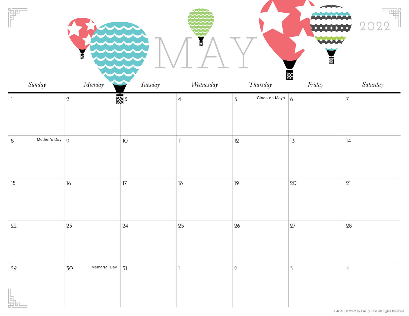 Printable Mom Calendar