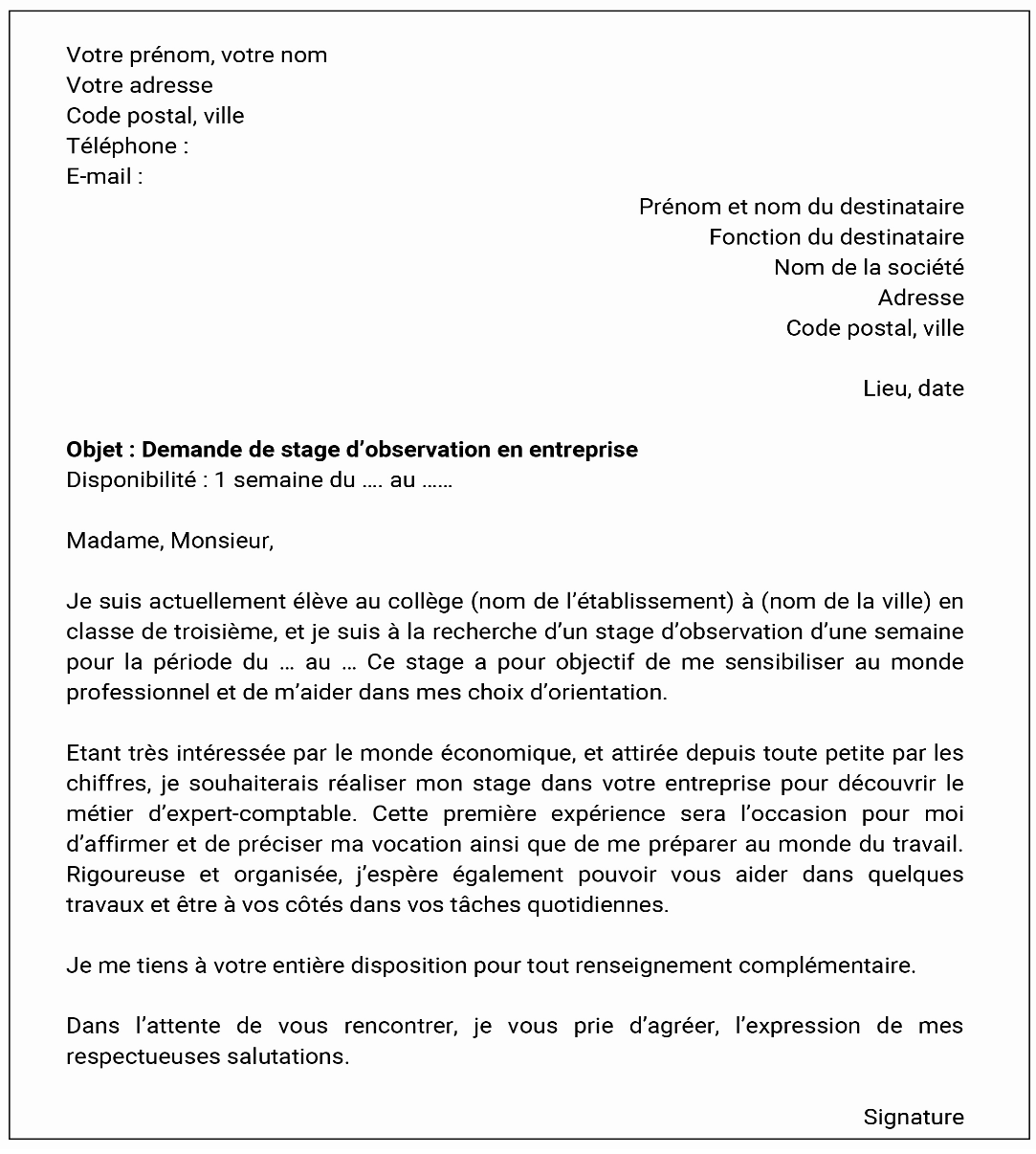 Lettre De Motivation Supermarché Doc Etudiant234