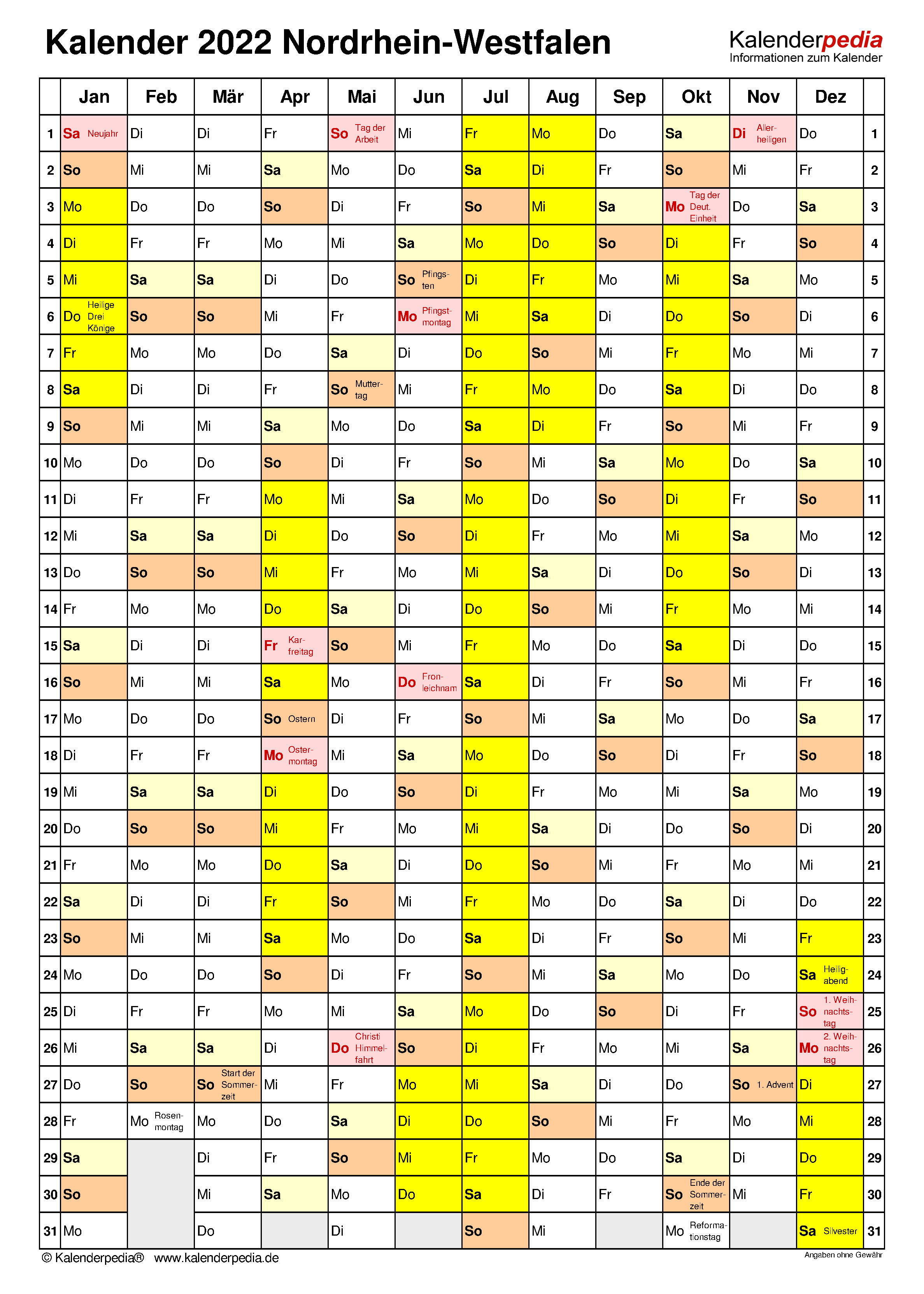 Ferien 2022 Nrw Excel Ferien Verkürzen