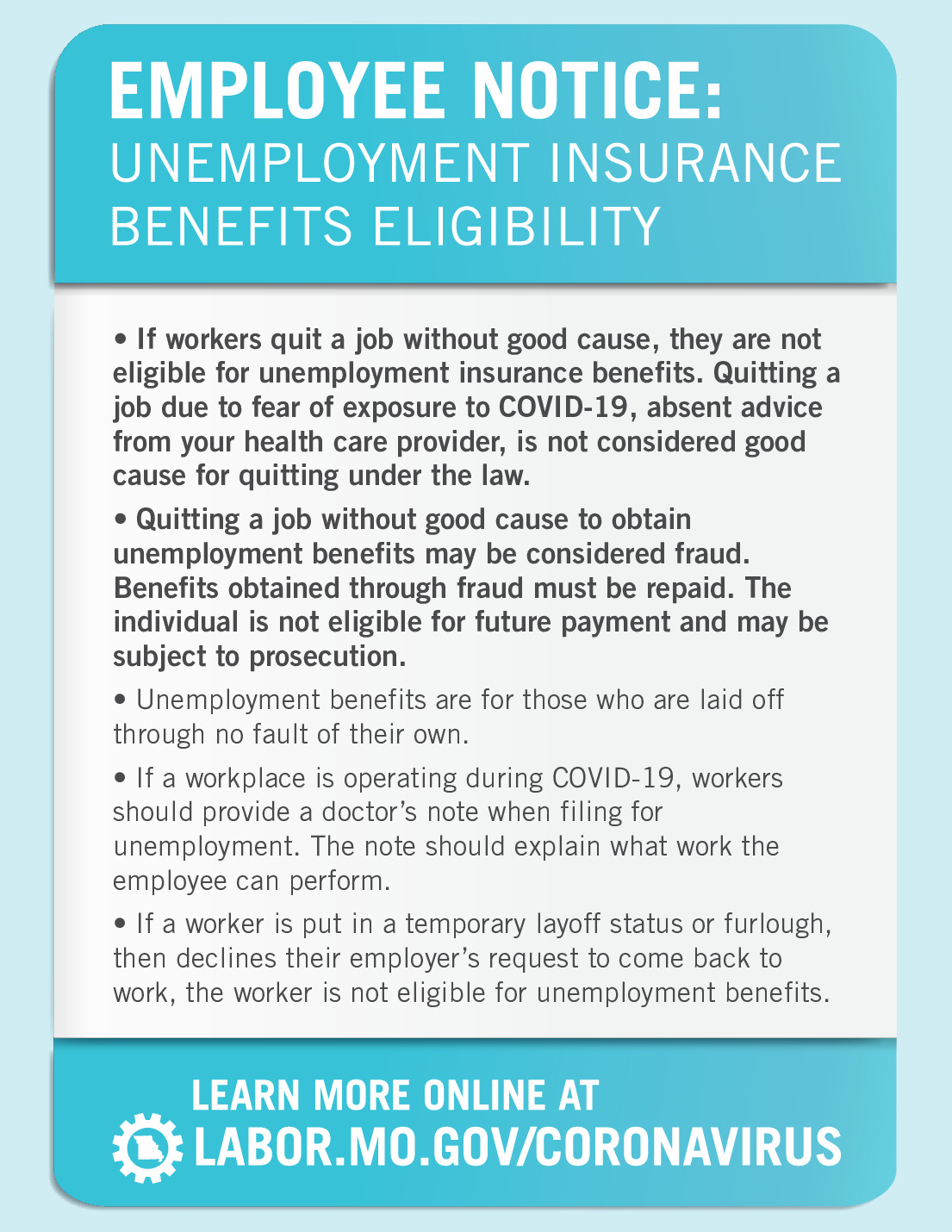 Nevada Unemployment Insurance Poster Financial Report