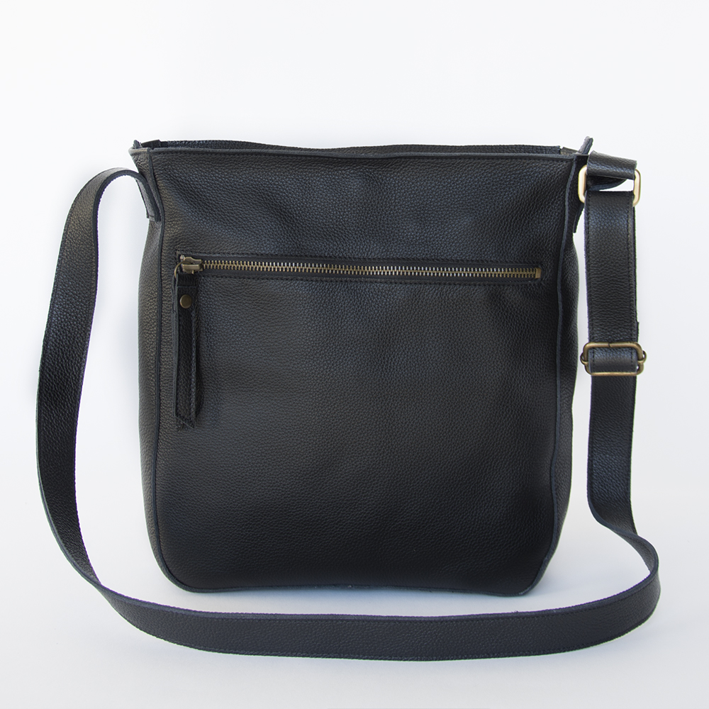 Black Crossbody Bag With Wide Strap Laroll Bags