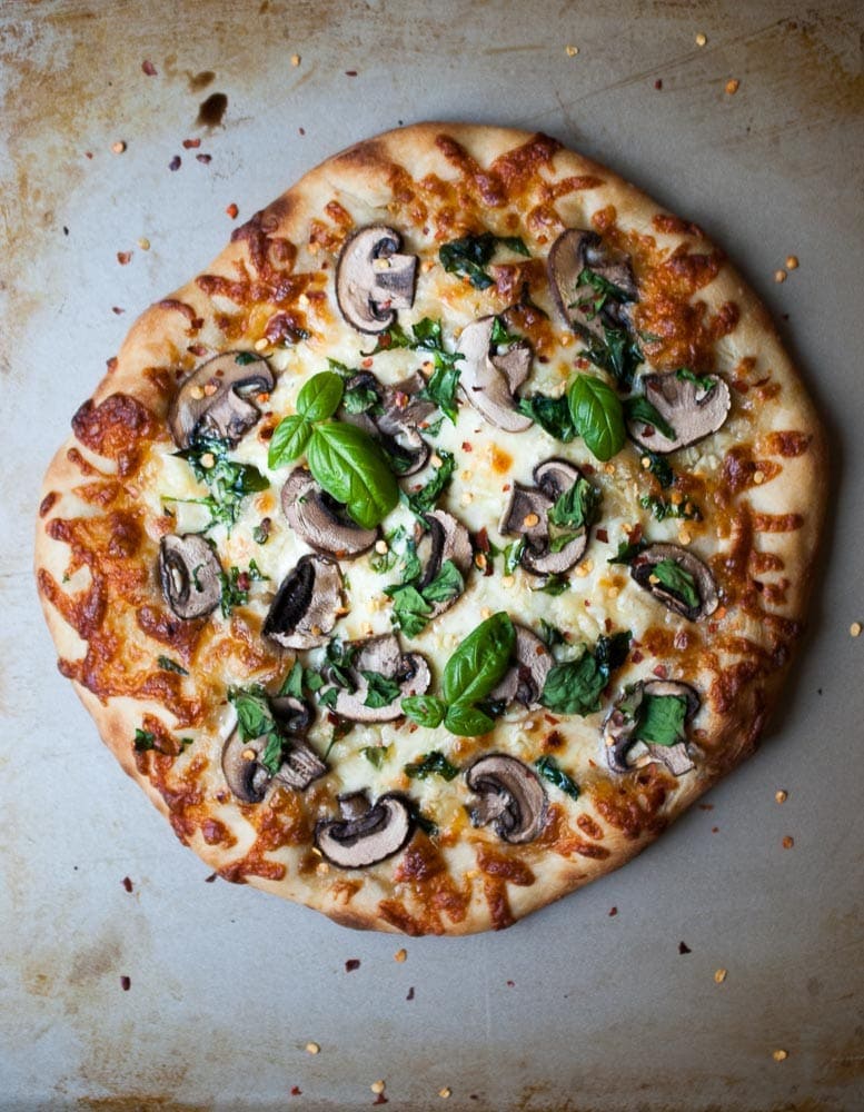 Mushroom Garlic And Spinach Pizza Life Is But A Dish