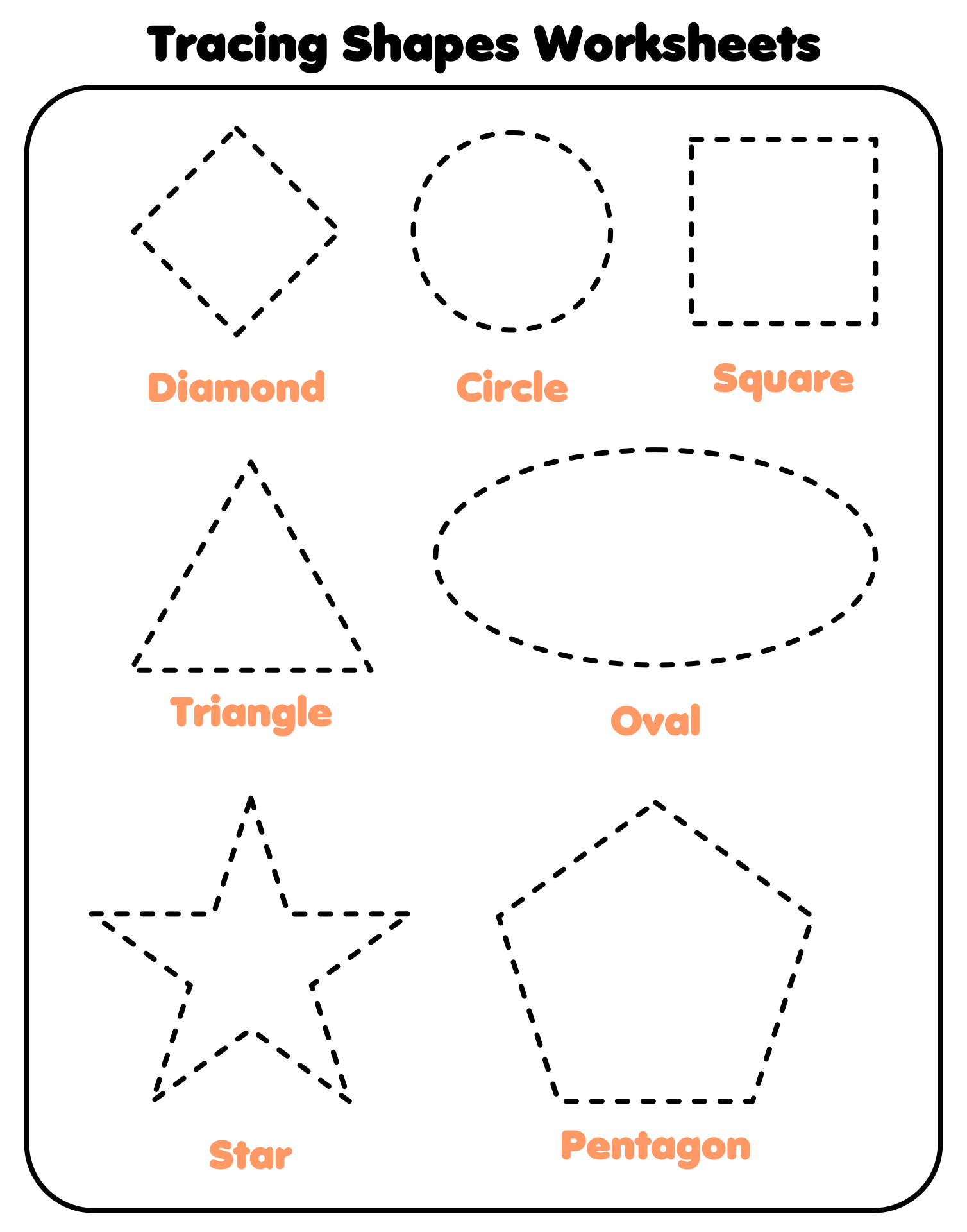 Tracing Shapes Printable