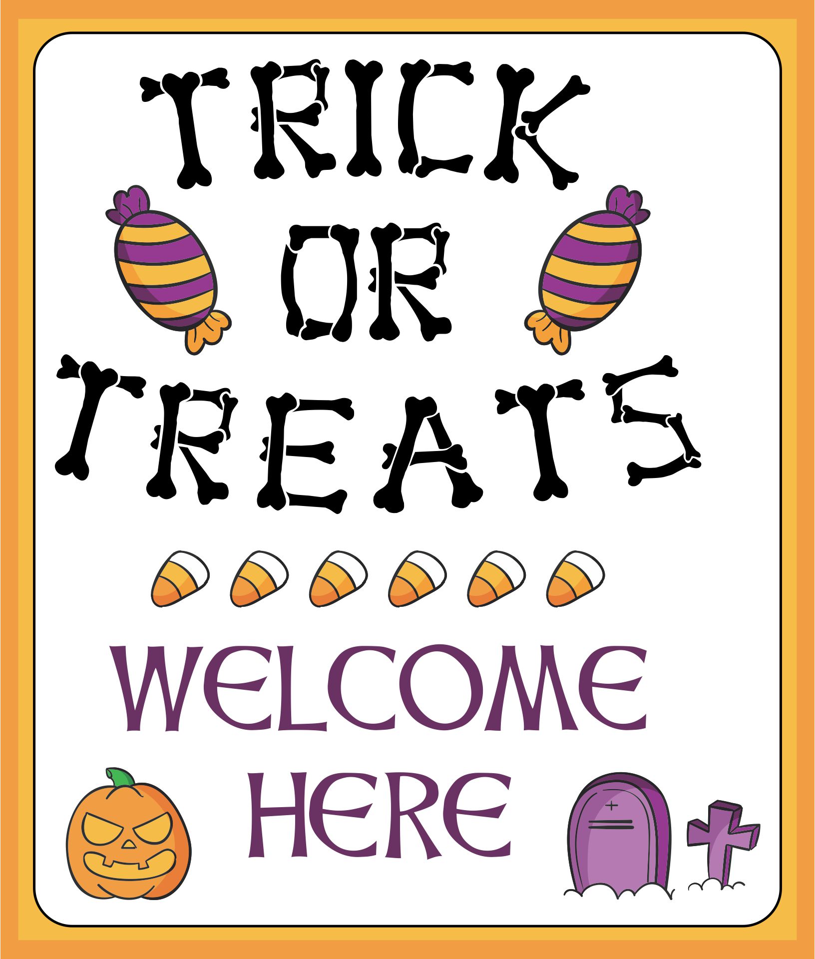 30 Trick Or Treat Door Sign Decoomo