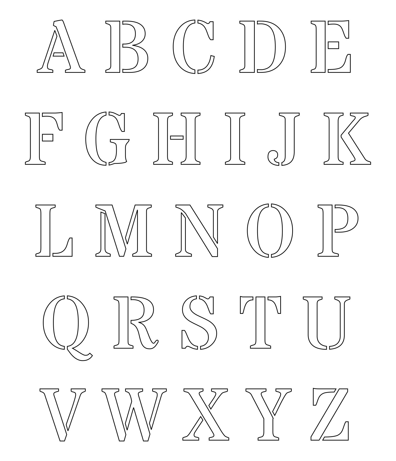 Free Printable Alphabet Stencils Templates For 2021 Printable Blog