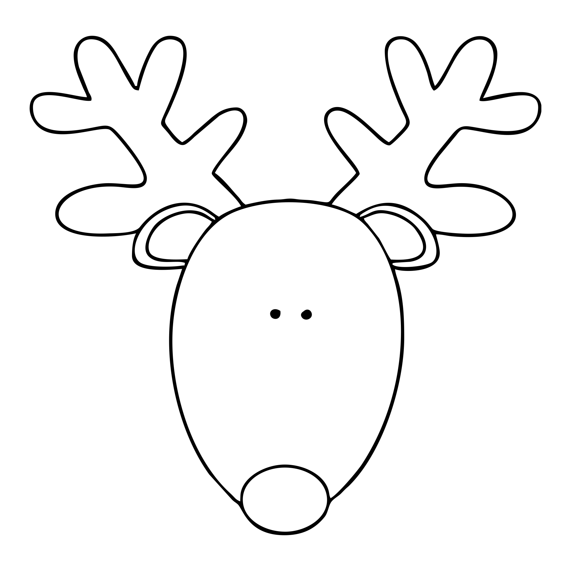 Printable 3d Reindeer Template