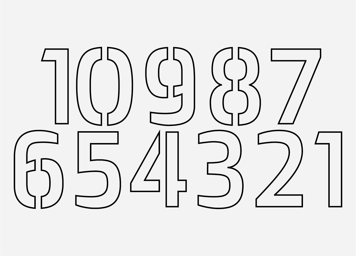 Printable Number Stencil