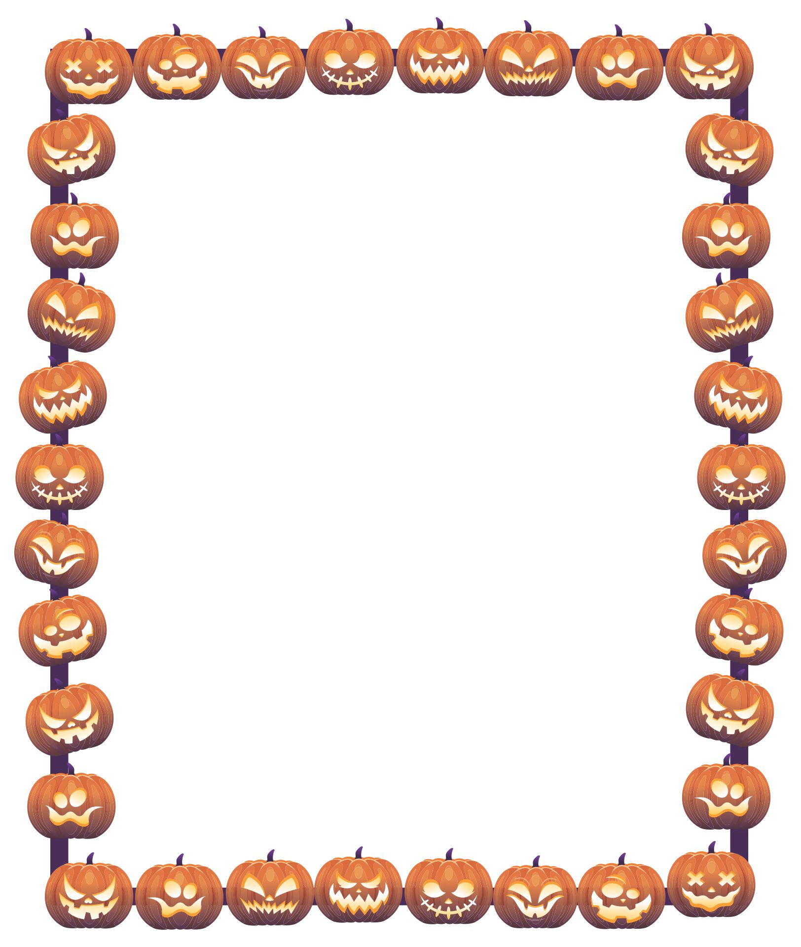 Free Printable Halloween Borders The Borders Are Available As And