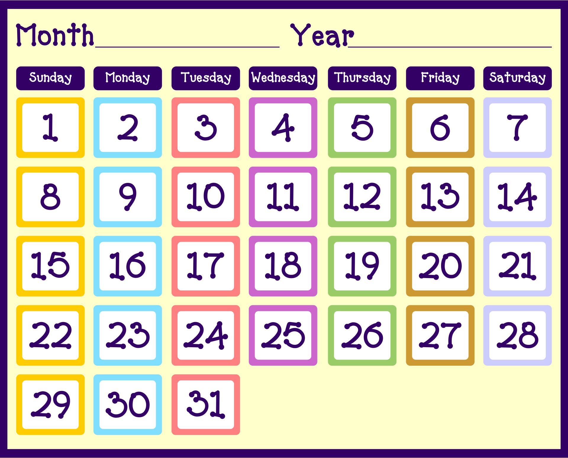 Month Calendar With Week Numbers Printable Calendar Collection