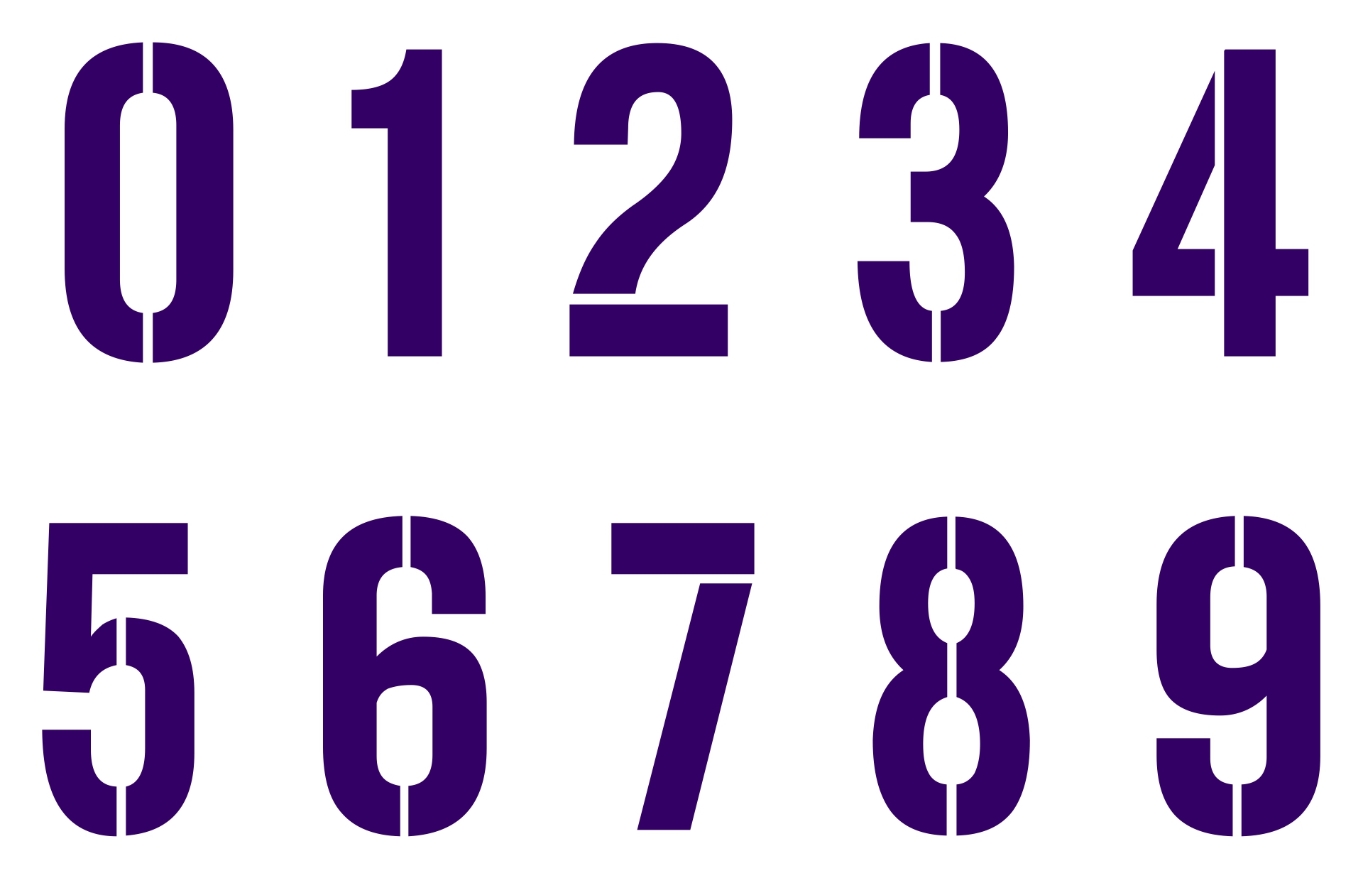Free Printable Number Stencils This Collection Features Different