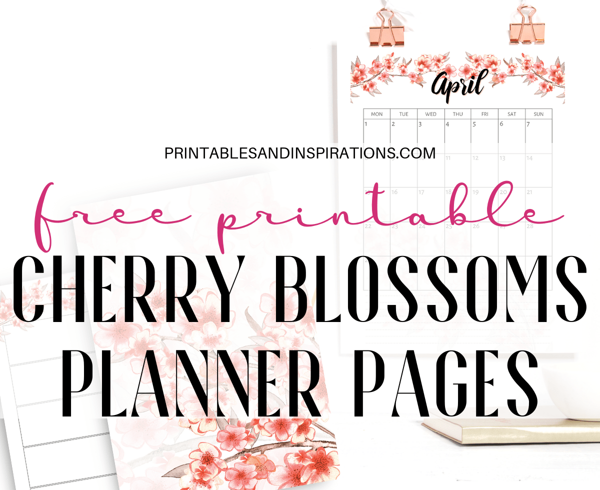 Free Cherry Blossoms Planner Stickers Printables And Inspirations