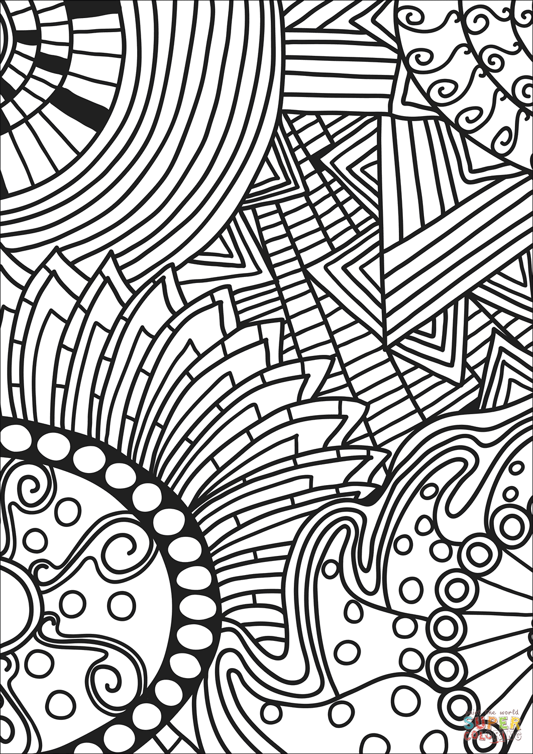 Abstract Art Printable Coloring Pages